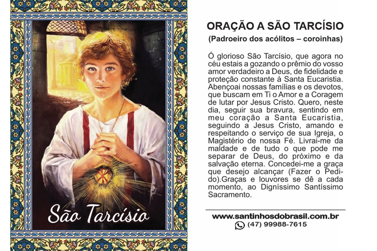 Oração a São Tarcísio I Santinhos do Brasil